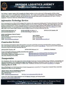 3.0 FA Sales – Doing Business with DLA #4 – Professional Services ...